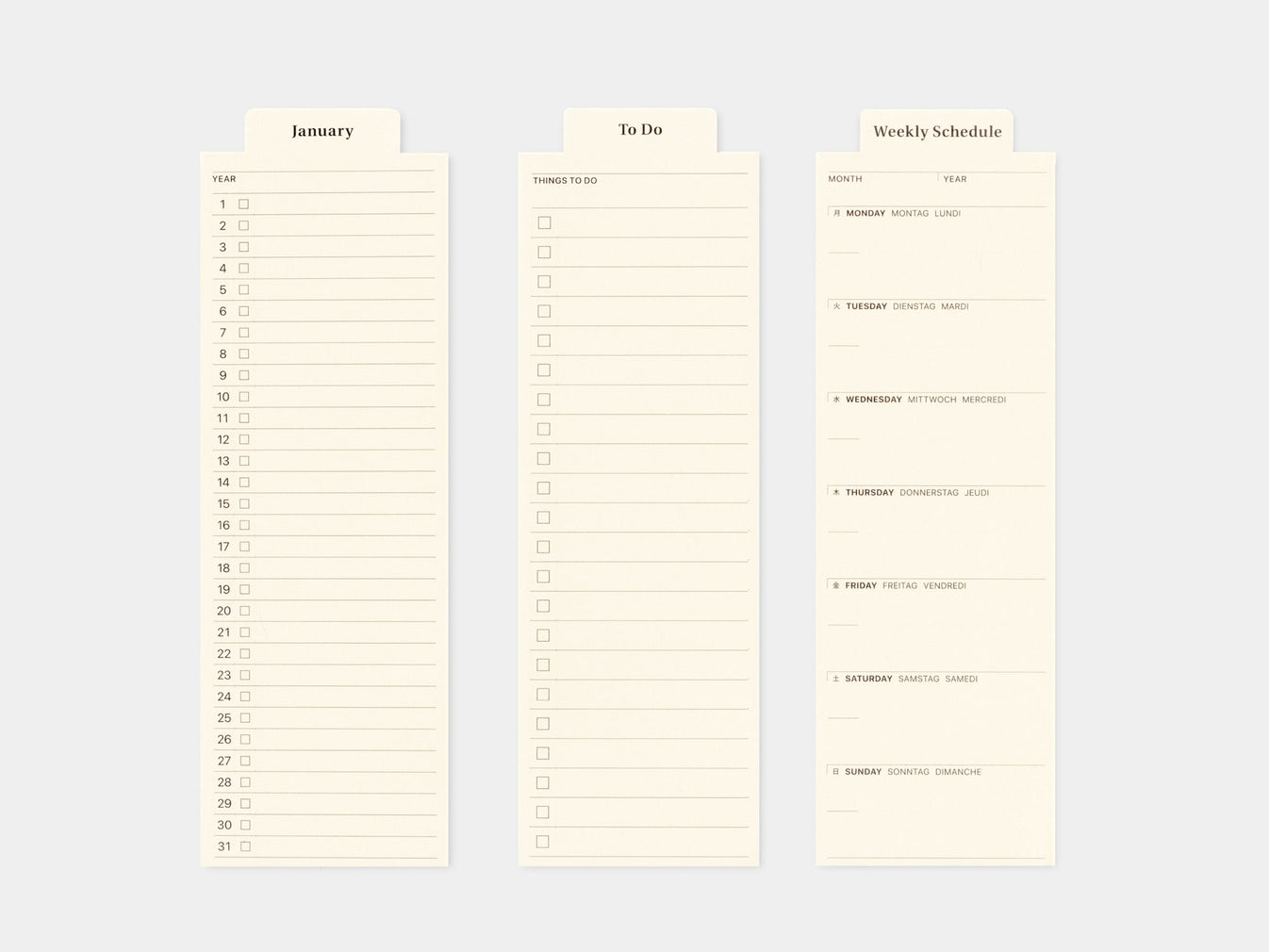 Planner Bookmarks – Present & Correct