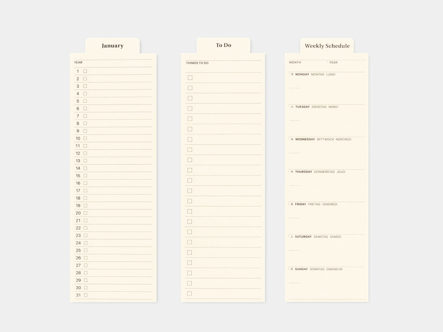 Planner Bookmarks – Present & Correct
